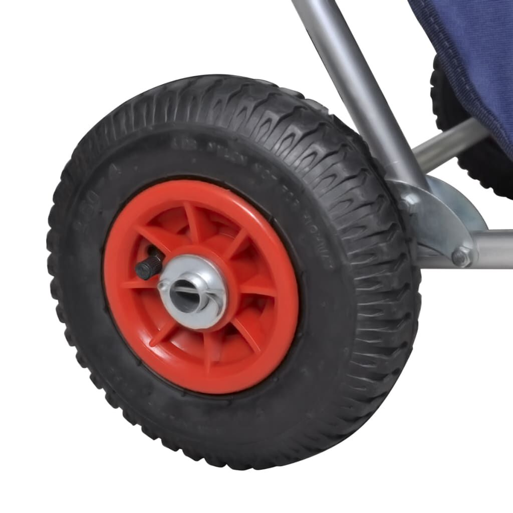 vidaXL Strandwagen mit Rädern Tragbar Klappbar Blau im vidaXL | vidaXL.ch