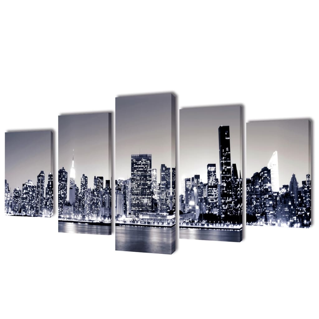 Bilder Dekoration Set monochrome New York 200 x 100 cm im vidaXL ...